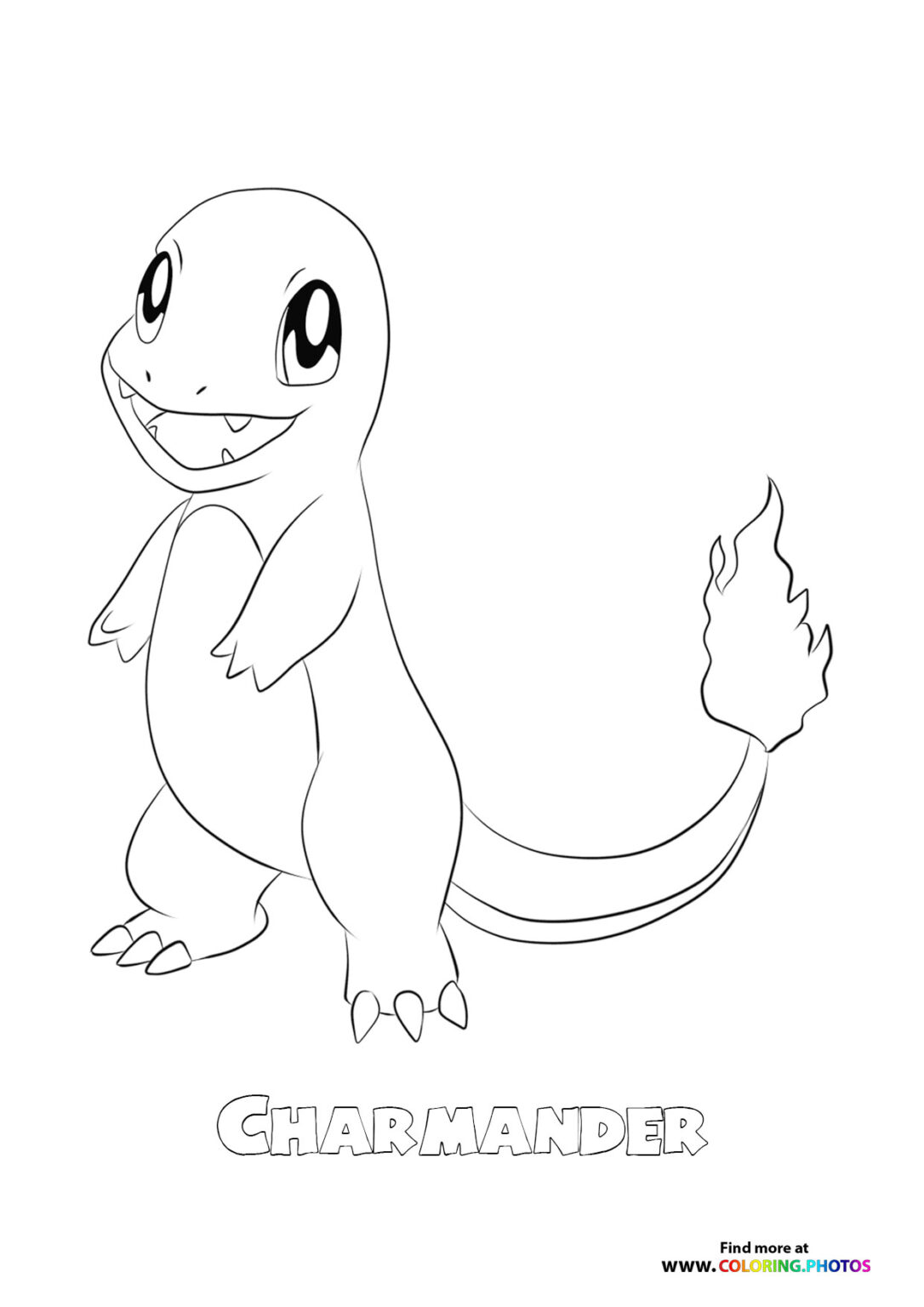 004 Charmander - Coloring Pages for kids