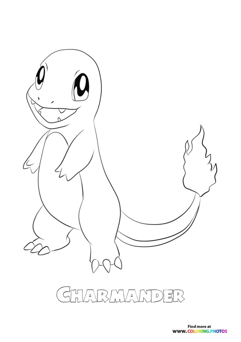 004 Charmander - Coloring Pages for kids
