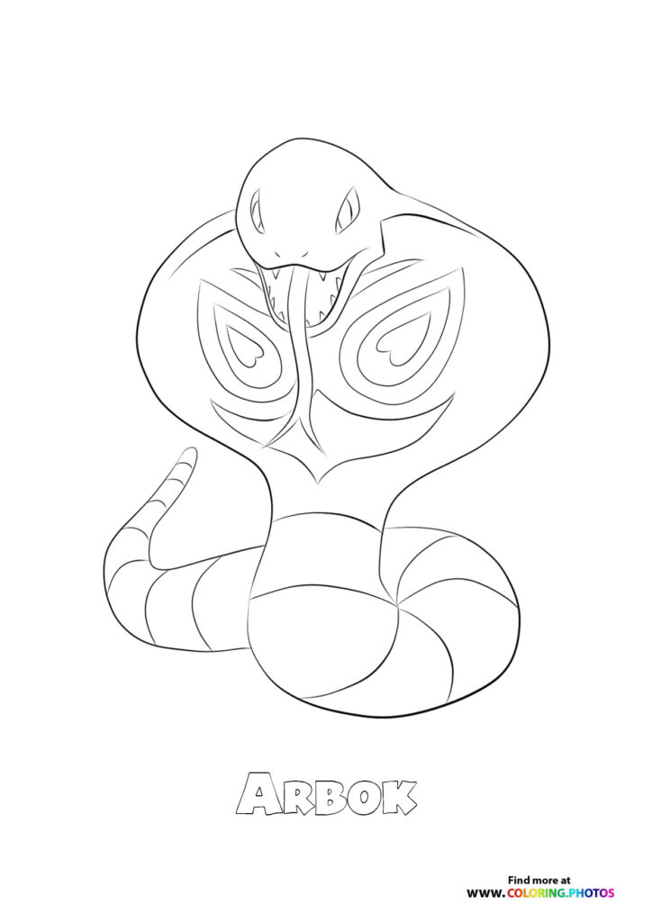 024 Arbok - Coloring Pages for kids