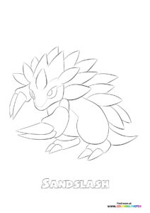 028 Sandslash - Coloring Pages for kids