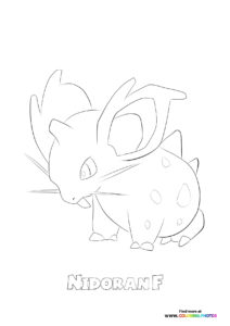 029 Nidoran f - Coloring Pages for kids