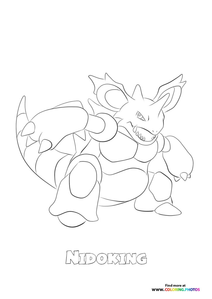 034 Nidoking - Coloring Pages for kids