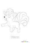 037 Vulpix - Coloring Pages for kids