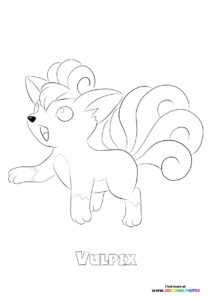 037 Vulpix - Coloring Pages for kids