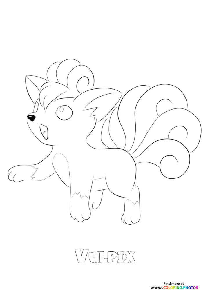 037 Vulpix - Coloring Pages for kids