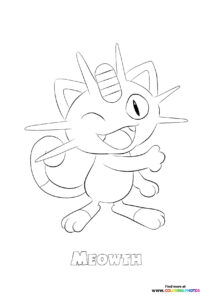 052 Meowth - Coloring Pages for kids