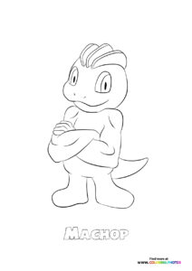 066 Machop - Coloring Pages for kids