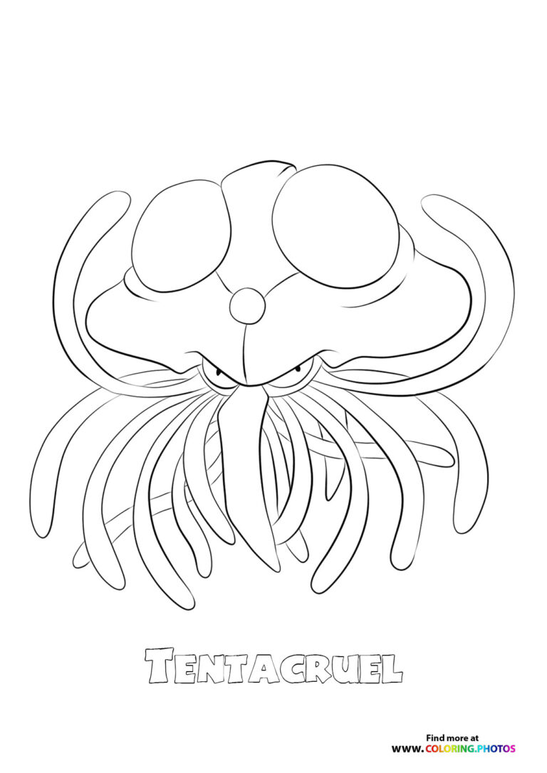 073 Tentacruel - Coloring Pages for kids