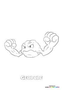 074 Geodude - Coloring Pages for kids