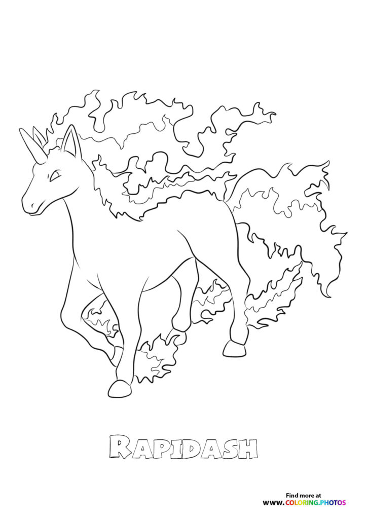078 Rapidash - Coloring Pages for kids