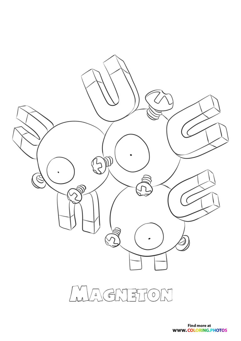 082 Magneton - Coloring Pages for kids