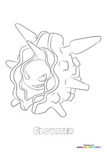 091 Cloyster - Coloring Pages for kids