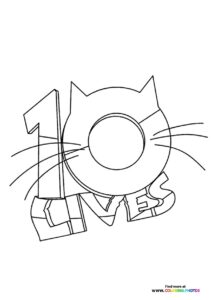 10 lives logo - Coloring Pages for kids