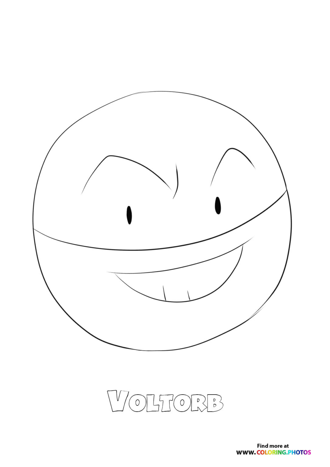 100 Voltorb - Coloring Pages for kids
