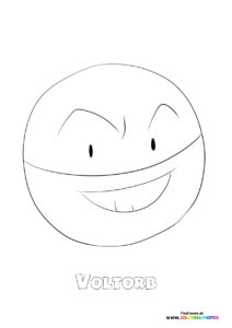 100 Voltorb - Coloring Pages for kids