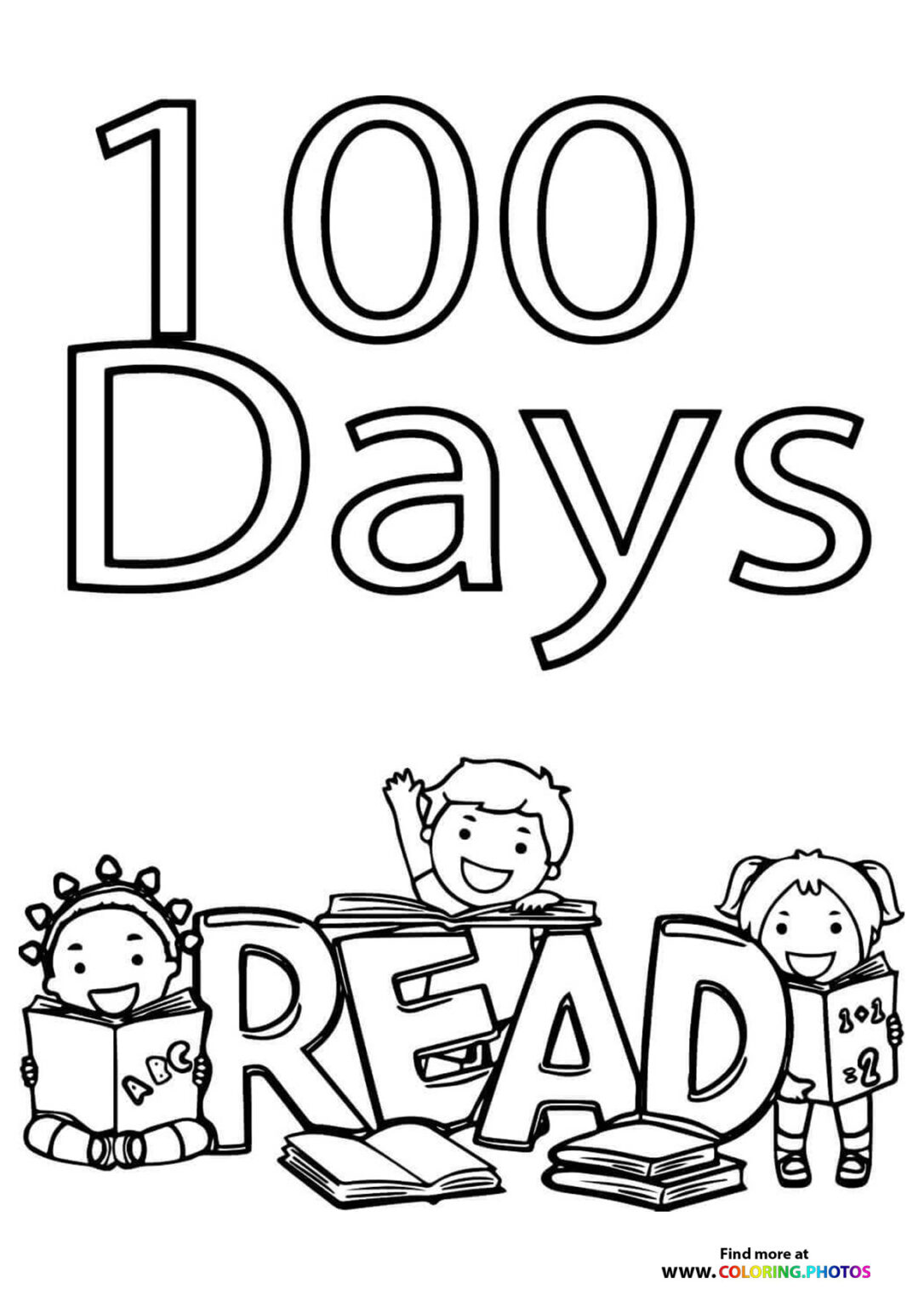 100th Day of School - Coloring Pages for kids | Free print or download