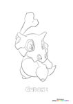 104 Cubone - Coloring Pages for kids