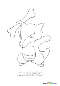 105 Marowak - Coloring Pages for kids