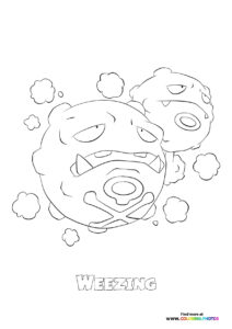 110 Weezing - Coloring Pages for kids