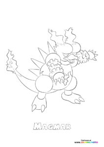 126 Magmar - Coloring Pages for kids