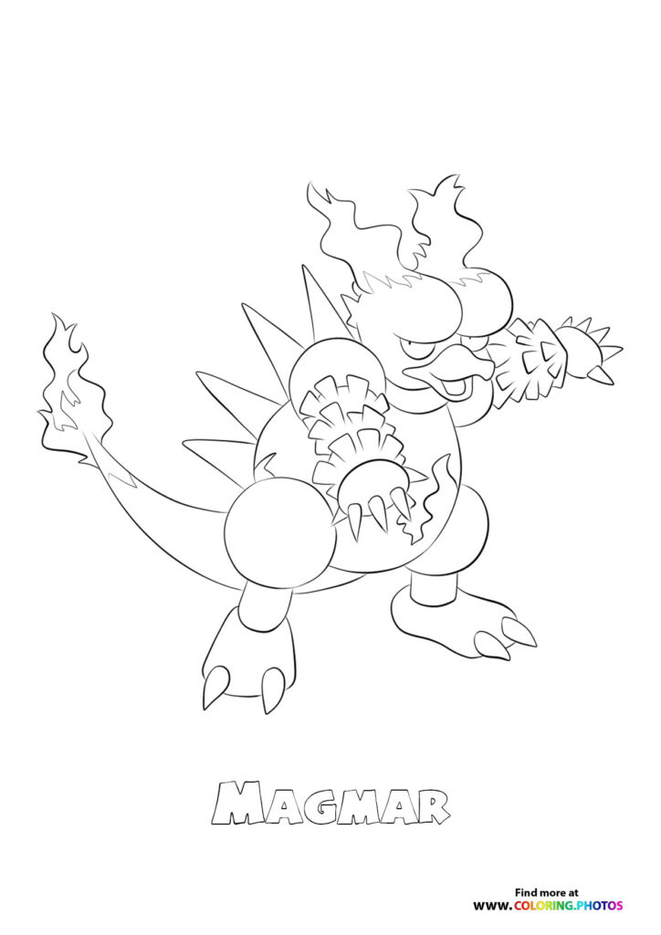 126 Magmar - Coloring Pages for kids