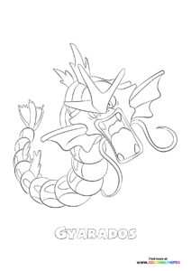 130 Gyarados - Coloring Pages for kids