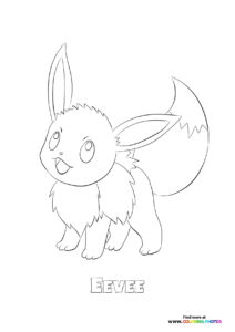 133 Eevee - Coloring Pages for kids