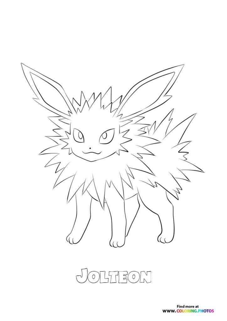 135 Jolteon - Coloring Pages for kids