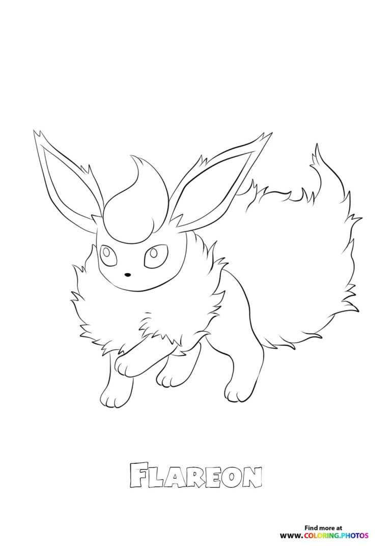 136 Flareon - Coloring Pages for kids