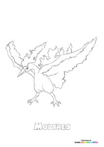 146 Moltres - Coloring Pages for kids