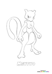 150 Mewtwo - Coloring Pages for kids