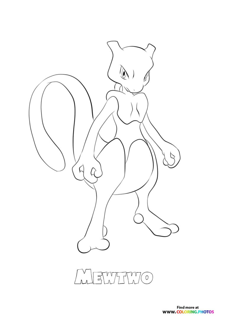 150 Mewtwo - Coloring Pages for kids