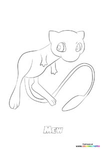 151 Mew - Coloring Pages for kids