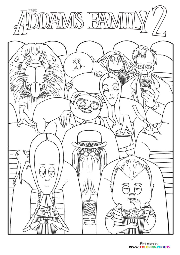 Wednesday from Addams Family 2 - Coloring Pages for kids