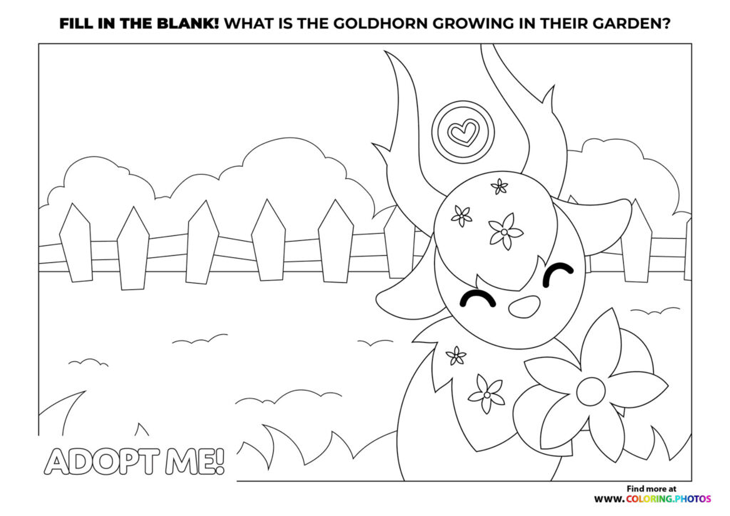 Adopt Me! Roblox coloring pages | Free print or download coloring sheets