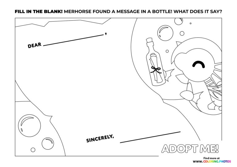 Adopt Me! Roblox coloring pages | Free print or download coloring sheets