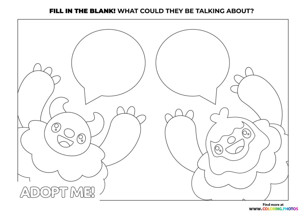 Adopt Me! Roblox coloring pages | Free print or download coloring sheets