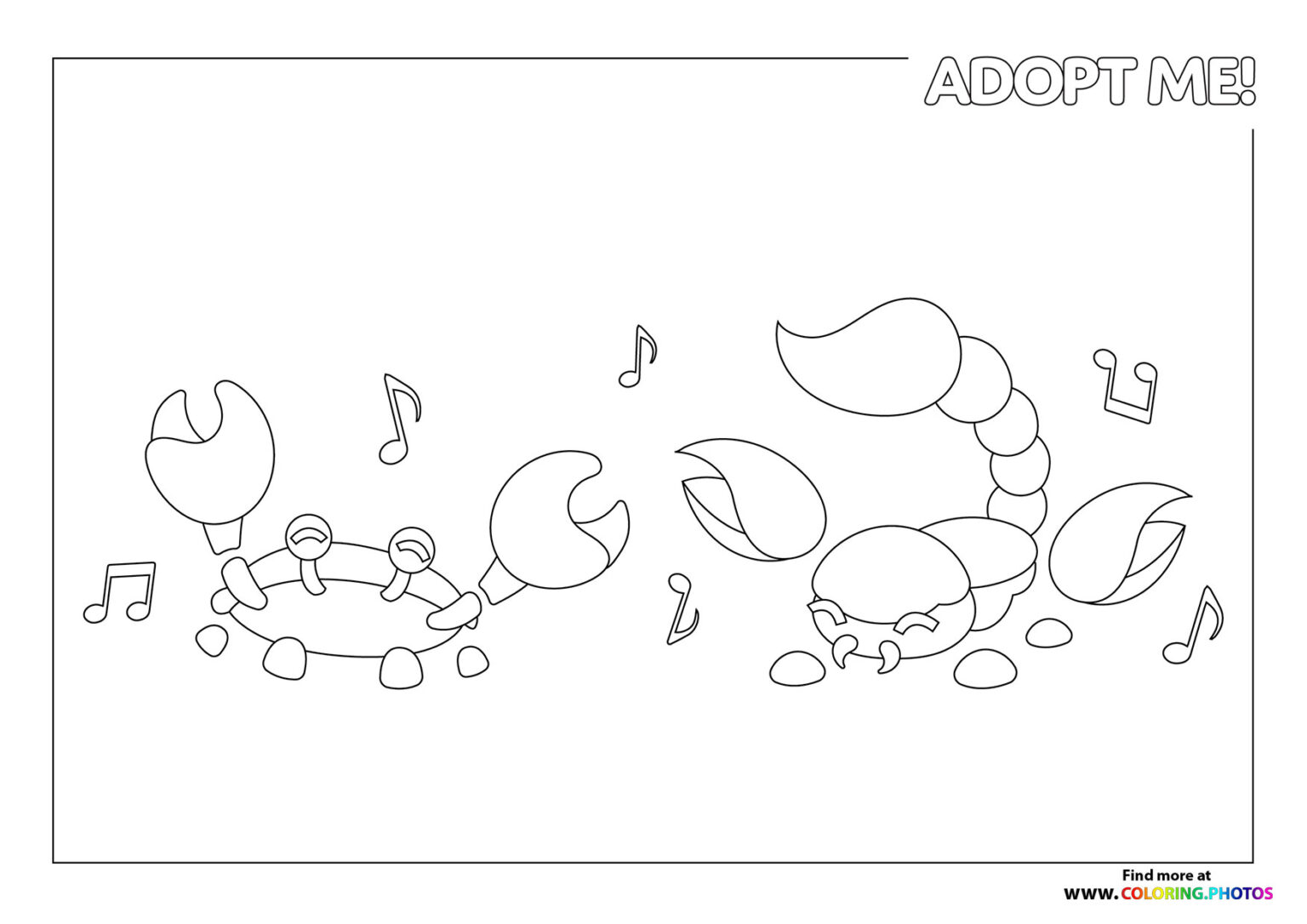 Adopt me Roblox Scorpion - Coloring Pages for kids