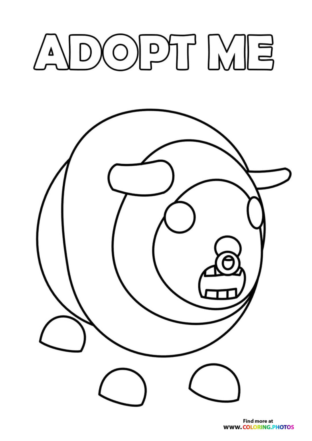 Adopt me Roblox! Zomby Buffalo - Coloring Pages for kids