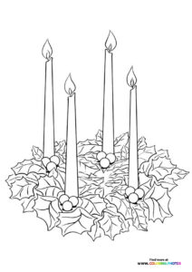 Advent wreath - Coloring Pages for kids
