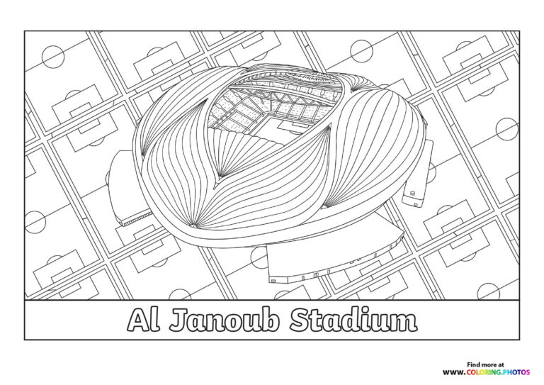 Al Janoub Stadium - Coloring Pages for kids