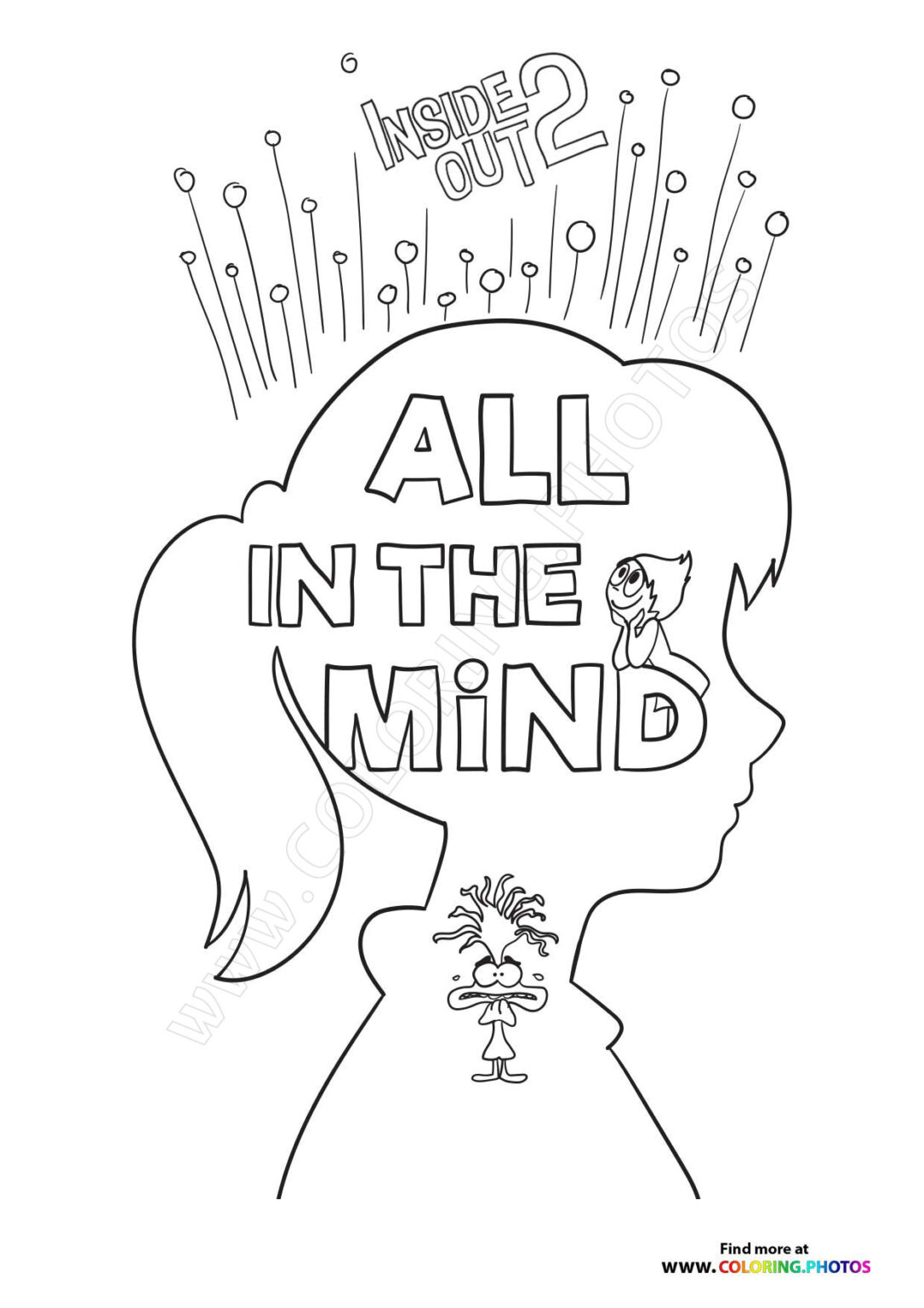 Free Inside Out 2 Coloring Pages - Coloring Pages for kids
