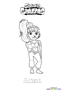 Amira from Subway Surfers - Coloring Pages for kids