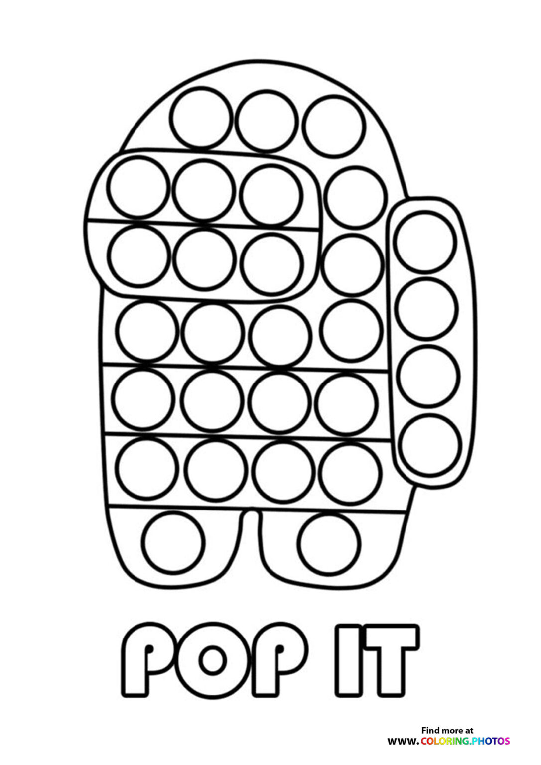 Pop It - Coloring Pages for kids | 100% free print or download