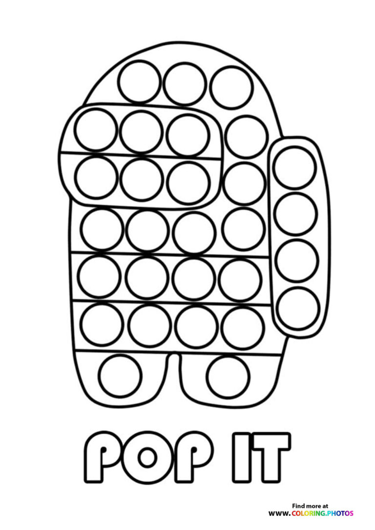 Among us Pop it - Coloring Pages for kids