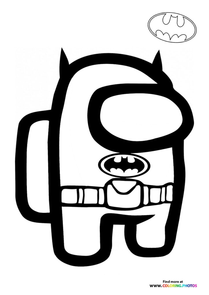 Among us Batman - Coloring Pages for kids