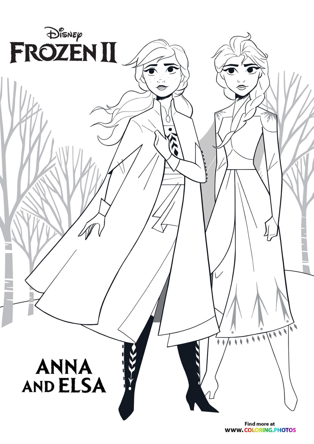 Frozen 2 - Coloring Pages for kids | Free and easy print or download