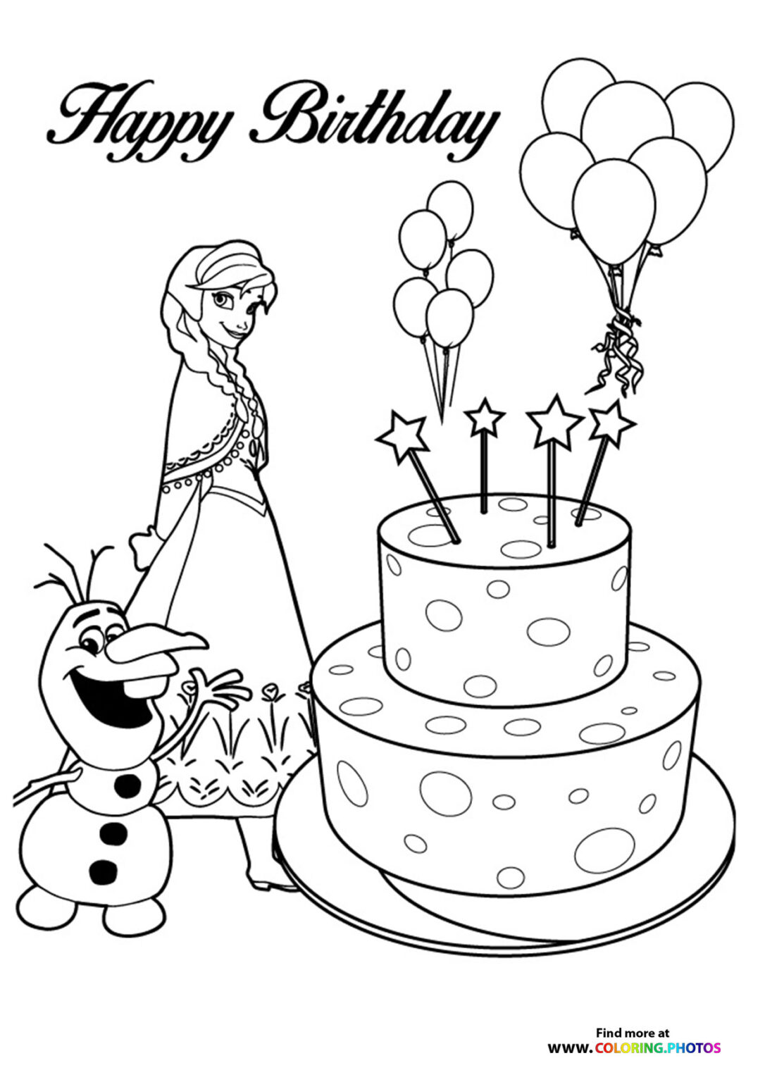 Birthday cakes - Coloring Pages for kids | Free and easy print or download