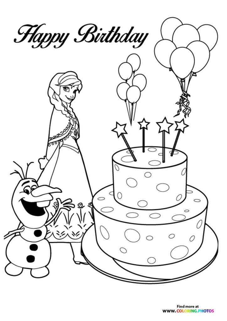 Happy 5th birthday - Coloring Pages for kids