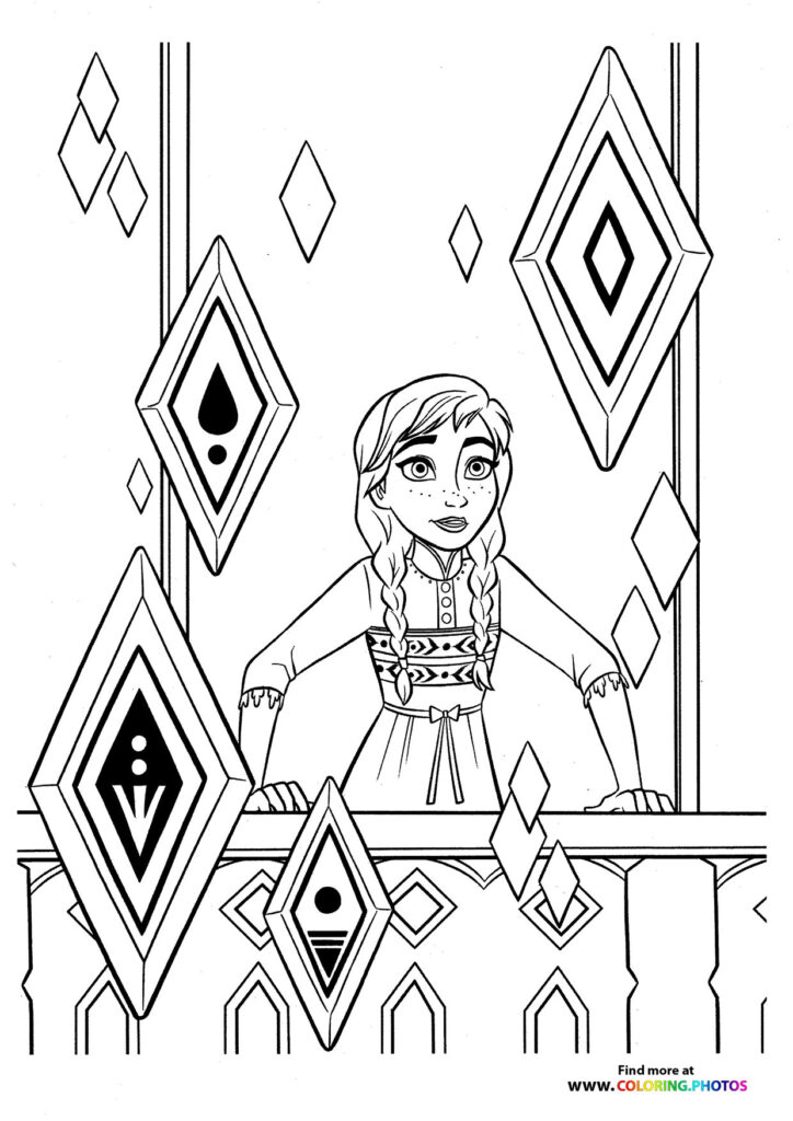 Anna from Frozen - Coloring Pages for kids | Free and easy print